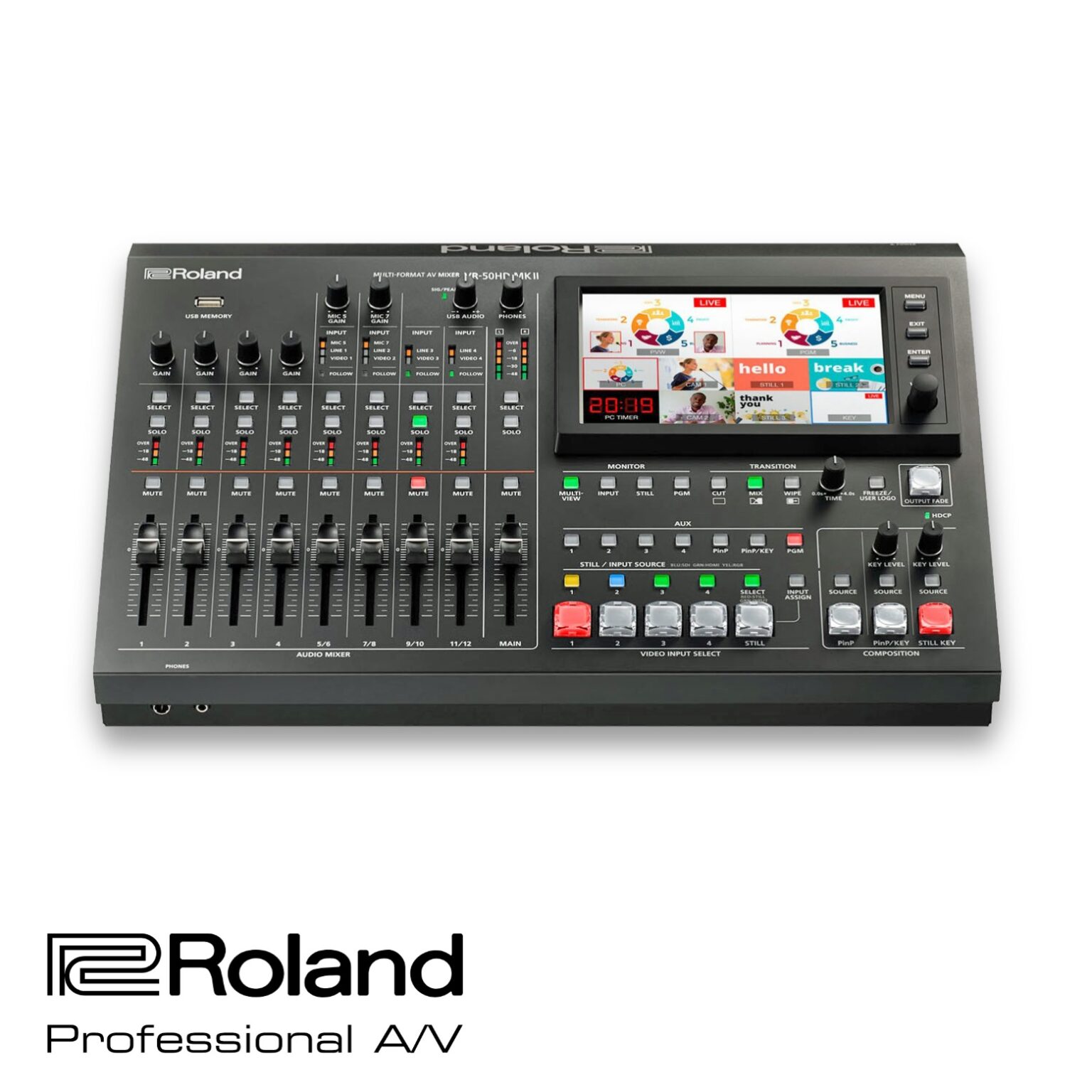 Roland VR-50HD Mk11 Multi-Format HD Streaming / Recording Mixer ...