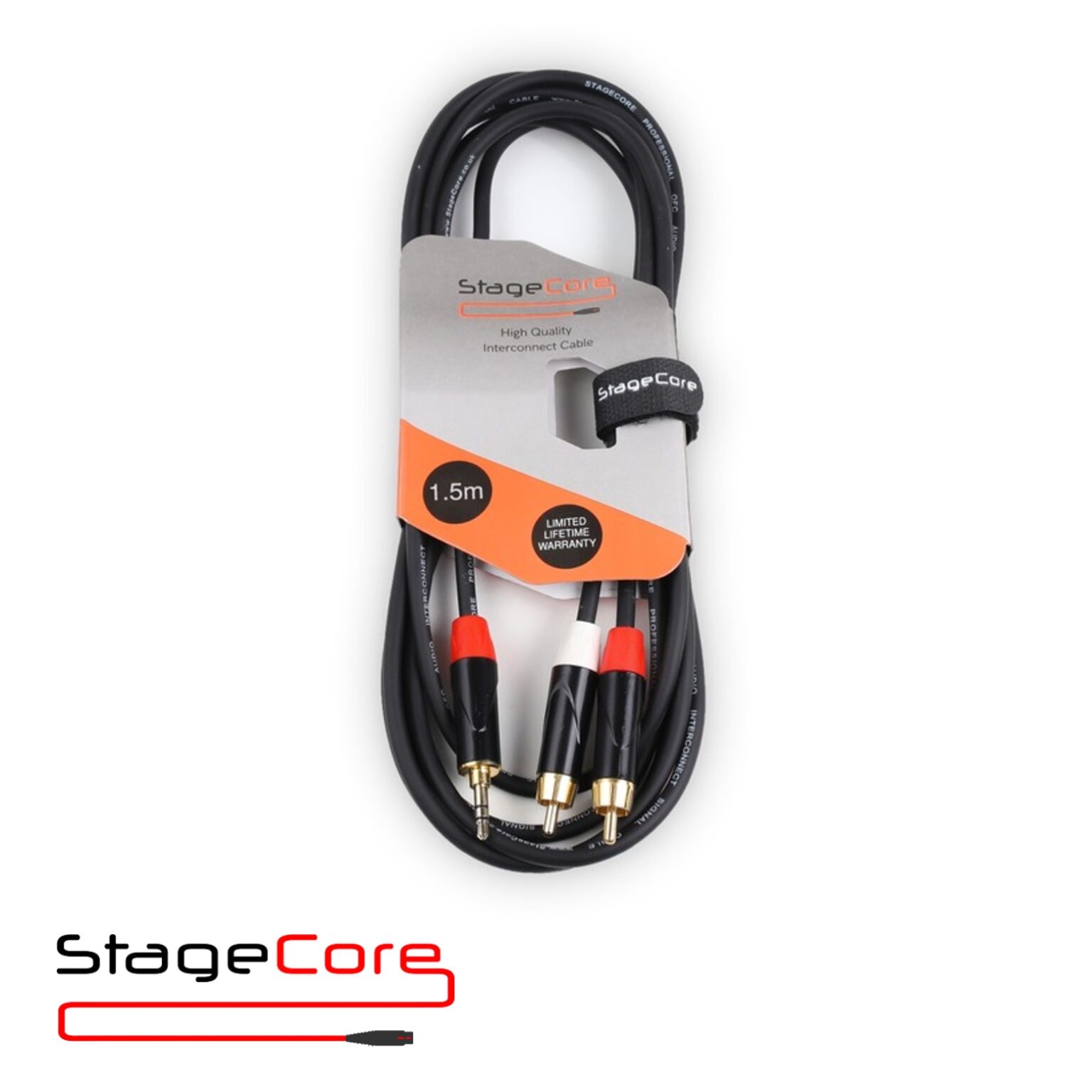 StageCore iCORE215 3.5mm Stereo Mini Jack Plug – 2 x Male RCA Phono ...