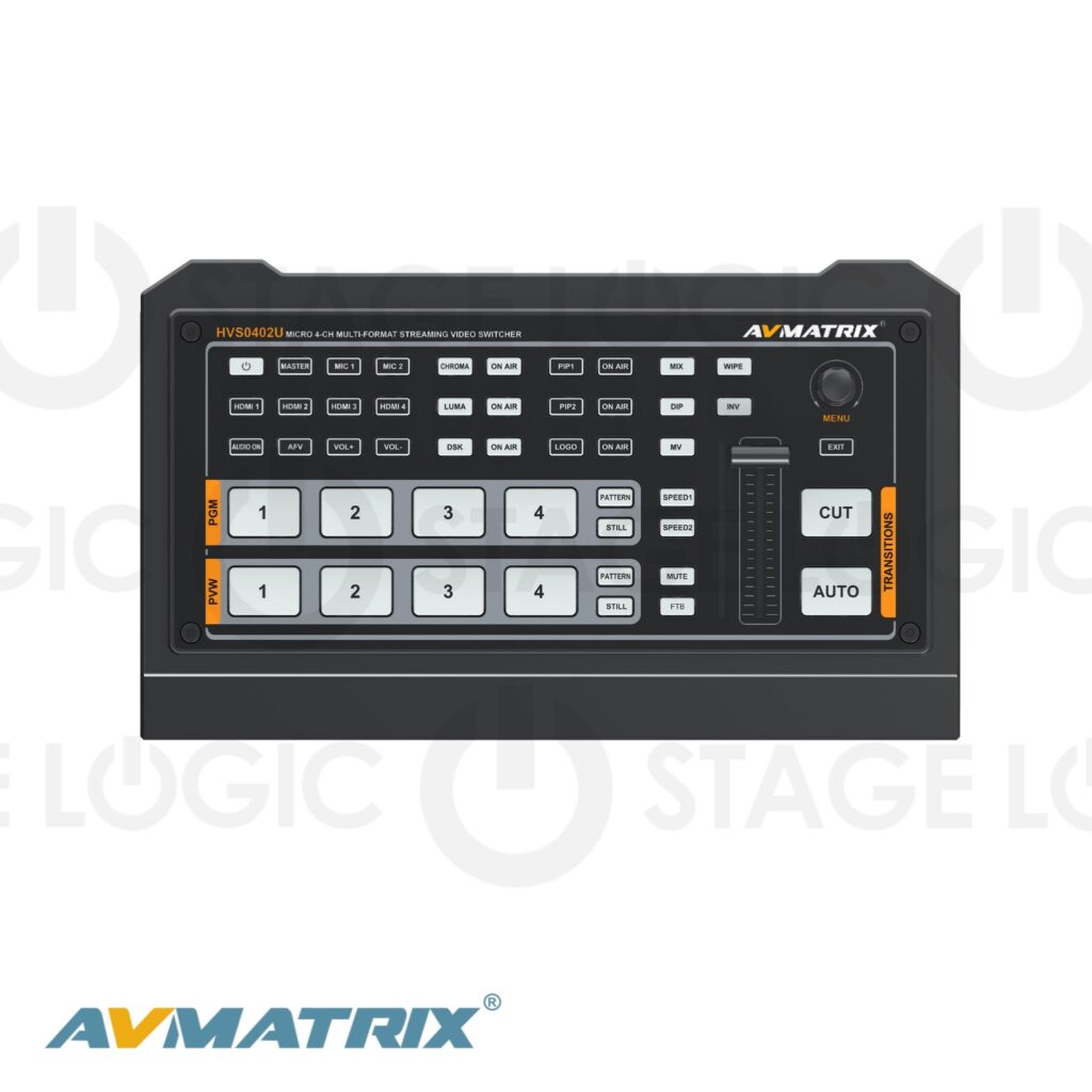 AVMATRIX HVS0402U MICRO 4-Channel HDMI Live Streaming Video Switcher ...