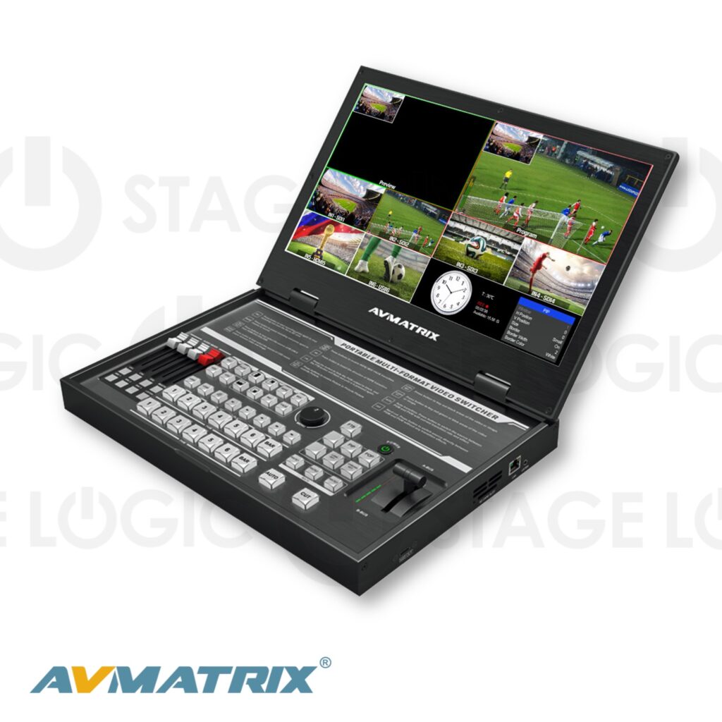 AVMATRIX PVS0615U Portable 6CH SDI/HDMI Multi-format Streaming Switcher ...